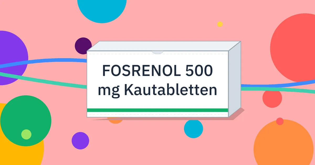Symbolbild: Packung mit der Aufschrift FOSRENOL 500 mg Kautabletten (PZN 01464730) – Verfügbarkeit und Bezug in Apotheken in Frankfurt am Main