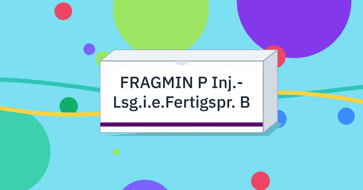 Symbolbild: Packung mit der Aufschrift FRAGMIN P Inj.-Lsg.i.e.Fertigspr. B (PZN 02753548) – Verfügbarkeit und Bezug in Apotheken in Frankfurt am Main