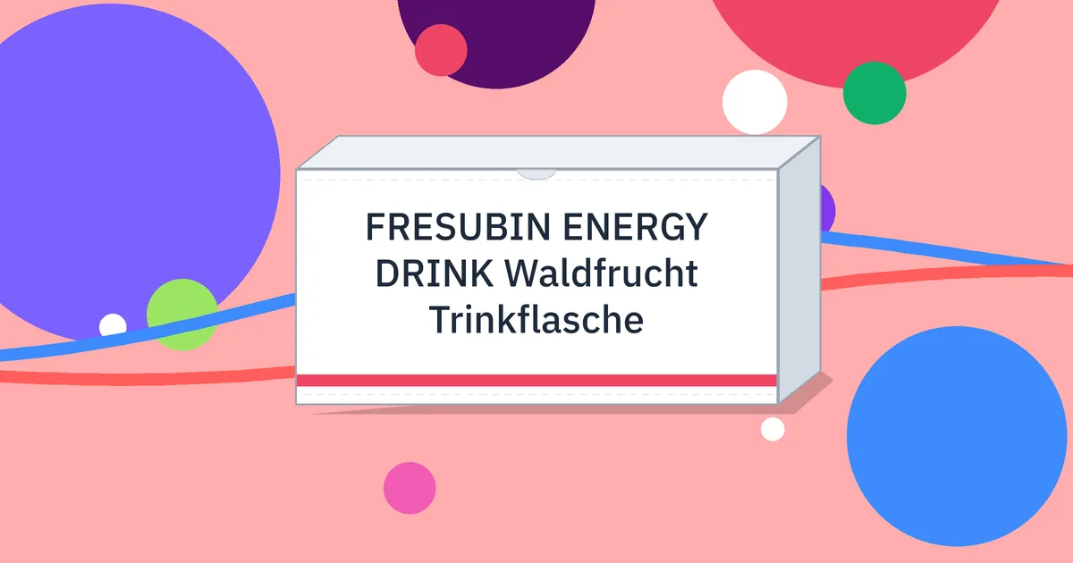 Symbolbild: Packung mit der Aufschrift FRESUBIN ENERGY DRINK Waldfrucht Trinkflasche (PZN 19873653) – Verfügbarkeit und Bezug in Apotheken in Frankfurt am Main