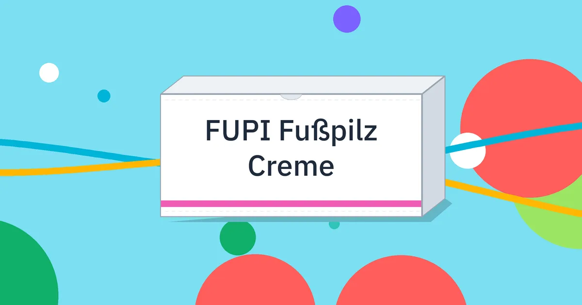 Symbolbild: Packung mit der Aufschrift FUPI Fußpilz Creme (PZN 09205376) – Verfügbarkeit und Bezug in Apotheken in Frankfurt am Main