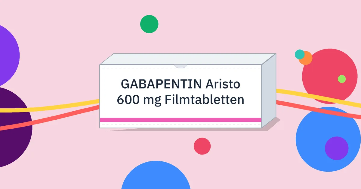 Symbolbild: Packung mit der Aufschrift GABAPENTIN Aristo 600 mg Filmtabletten (PZN 05509429) – Verfügbarkeit und Bezug in Apotheken in Frankfurt am Main