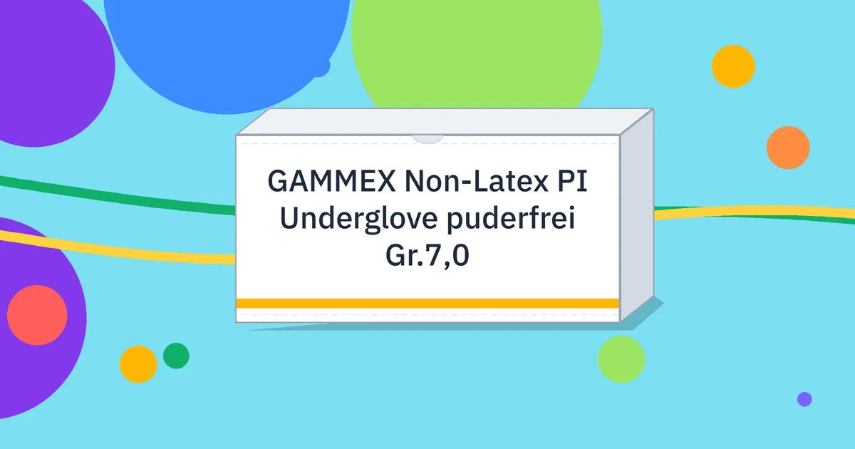 Symbolbild: Packung mit der Aufschrift GAMMEX Non-Latex PI Underglove puderfrei Gr.7,0 (PZN 11614768) – Verfügbarkeit und Bezug in Apotheken in Frankfurt am Main