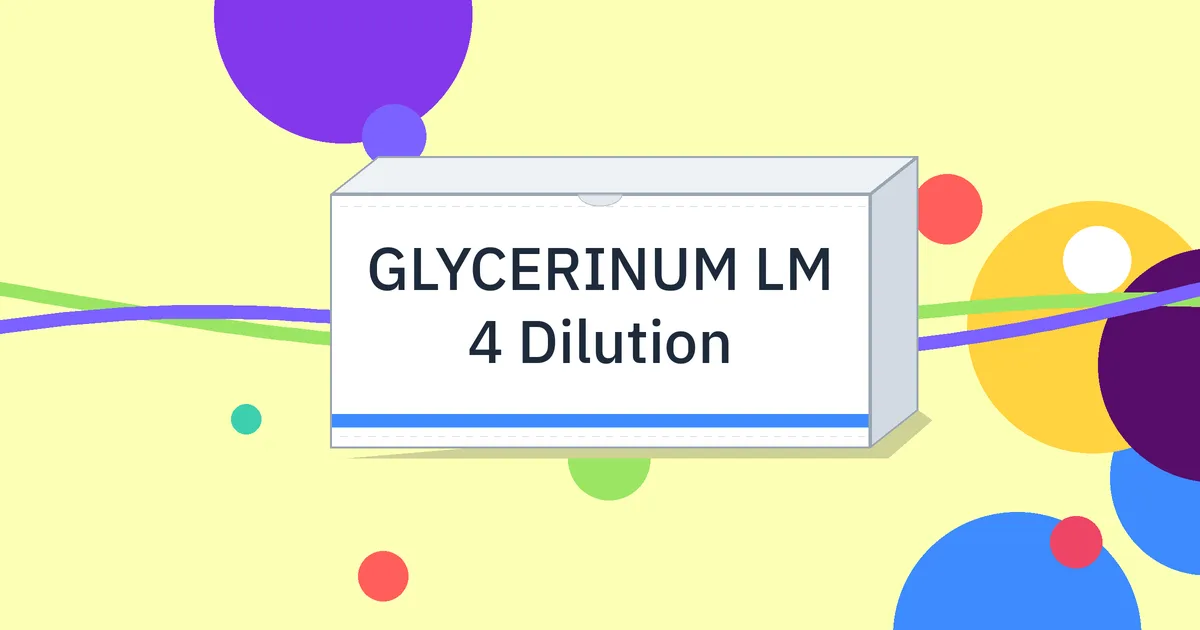 Symbolbild: Packung mit der Aufschrift GLYCERINUM LM 4 Dilution (PZN 12880242) – Verfügbarkeit und Bezug in Apotheken in Frankfurt am Main