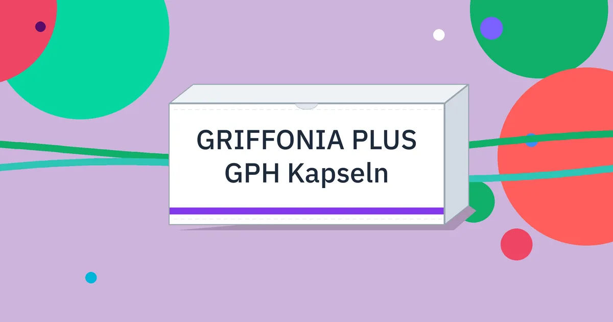 Symbolbild: Packung mit der Aufschrift GRIFFONIA PLUS GPH Kapseln (PZN 17824426) – Verfügbarkeit und Bezug in Apotheken in Frankfurt am Main