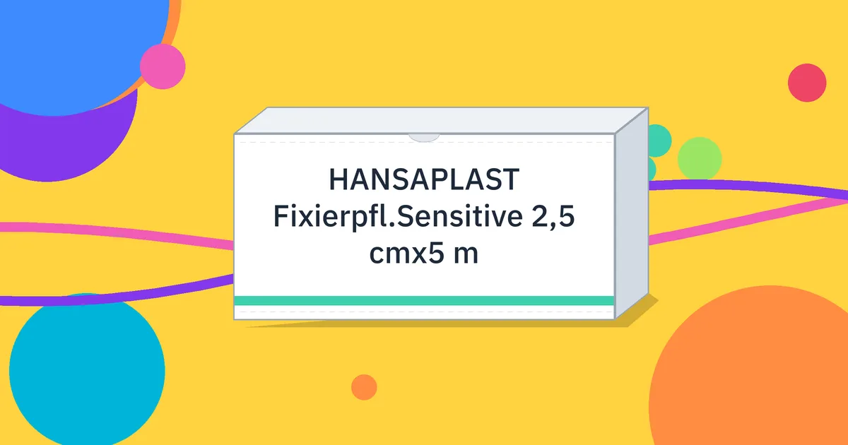 Symbolbild: Packung mit der Aufschrift HANSAPLAST Fixierpfl.Sensitive 2,5 cmx5 m (PZN 04778096) – Verfügbarkeit und Bezug in Apotheken in Frankfurt am Main