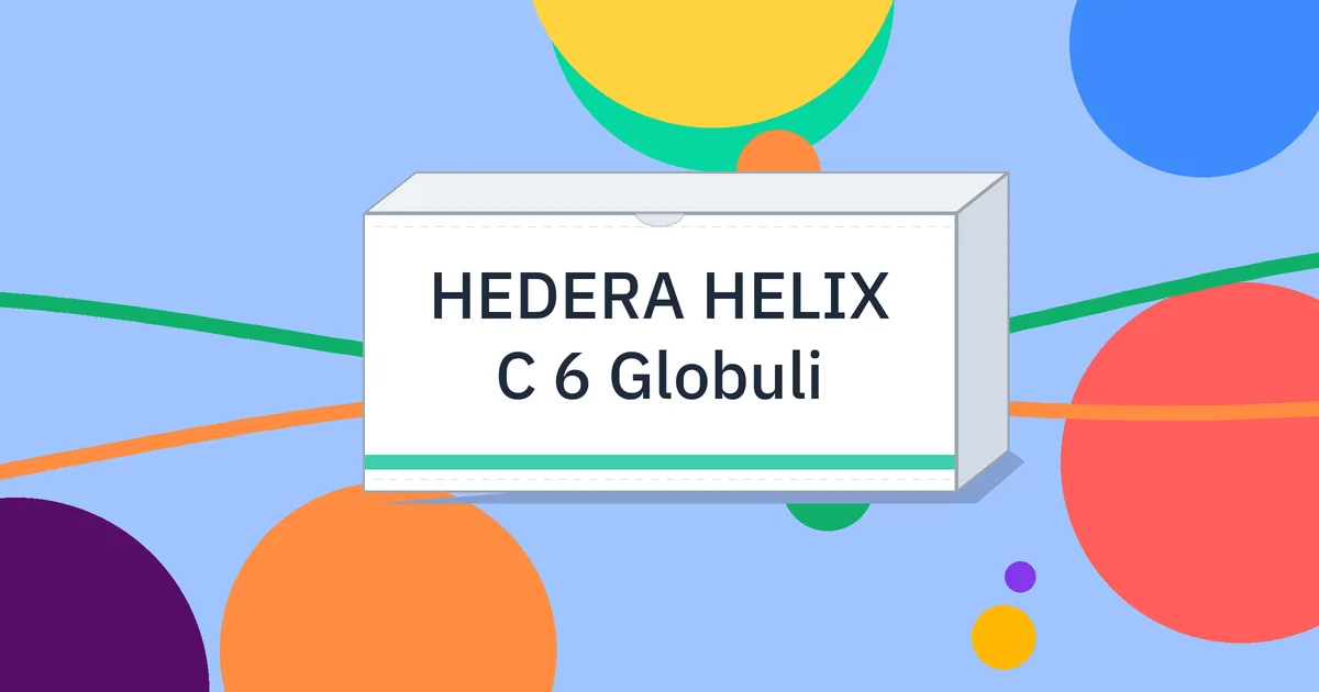 Symbolbild: Packung mit der Aufschrift HEDERA HELIX C 6 Globuli (PZN 19714848) – Verfügbarkeit und Bezug in Apotheken in Frankfurt am Main