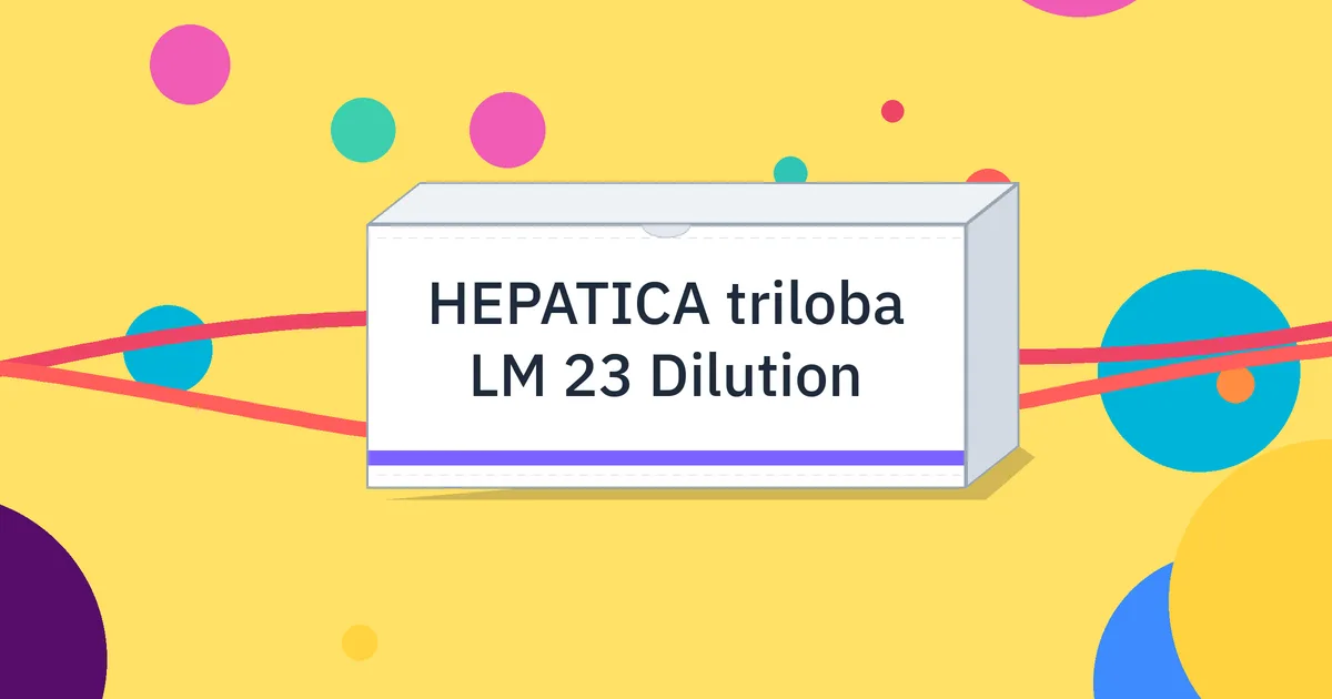 Symbolbild: Packung mit der Aufschrift HEPATICA triloba LM 23 Dilution (PZN 13552238) – Verfügbarkeit und Bezug in Apotheken in Frankfurt am Main