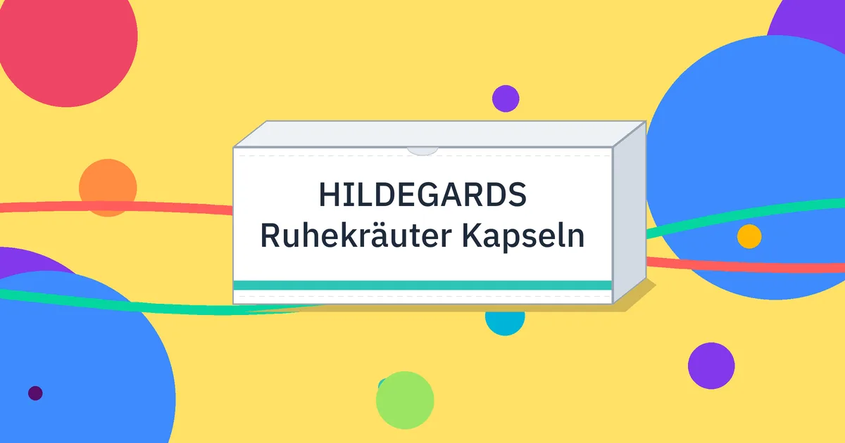 Symbolbild: Packung mit der Aufschrift HILDEGARDS Ruhekräuter Kapseln (PZN 19229159) – Verfügbarkeit und Bezug in Apotheken in Frankfurt am Main