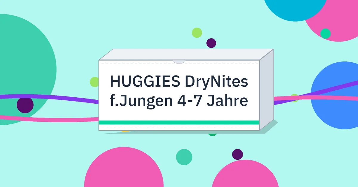 Symbolbild: Packung mit der Aufschrift HUGGIES DryNites f.Jungen 4-7 Jahre (PZN 01333873) – Verfügbarkeit und Bezug in Apotheken in Frankfurt am Main