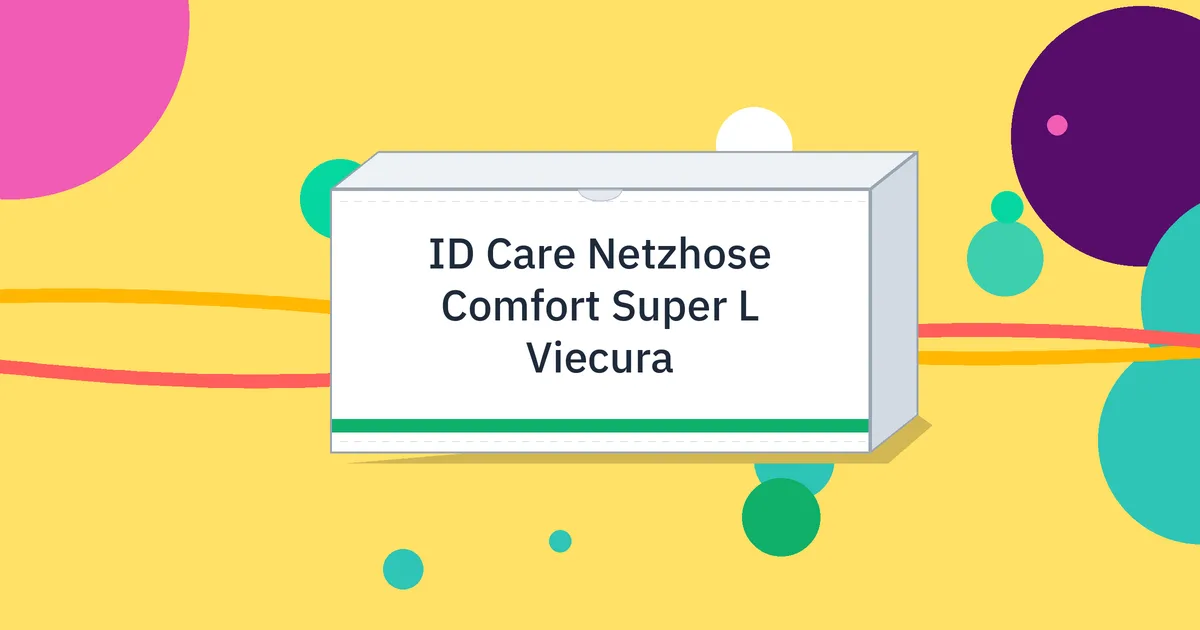 Symbolbild: Packung mit der Aufschrift ID Care Netzhose Comfort Super L Viecura (PZN 19306581) – Verfügbarkeit und Bezug in Apotheken in Frankfurt am Main