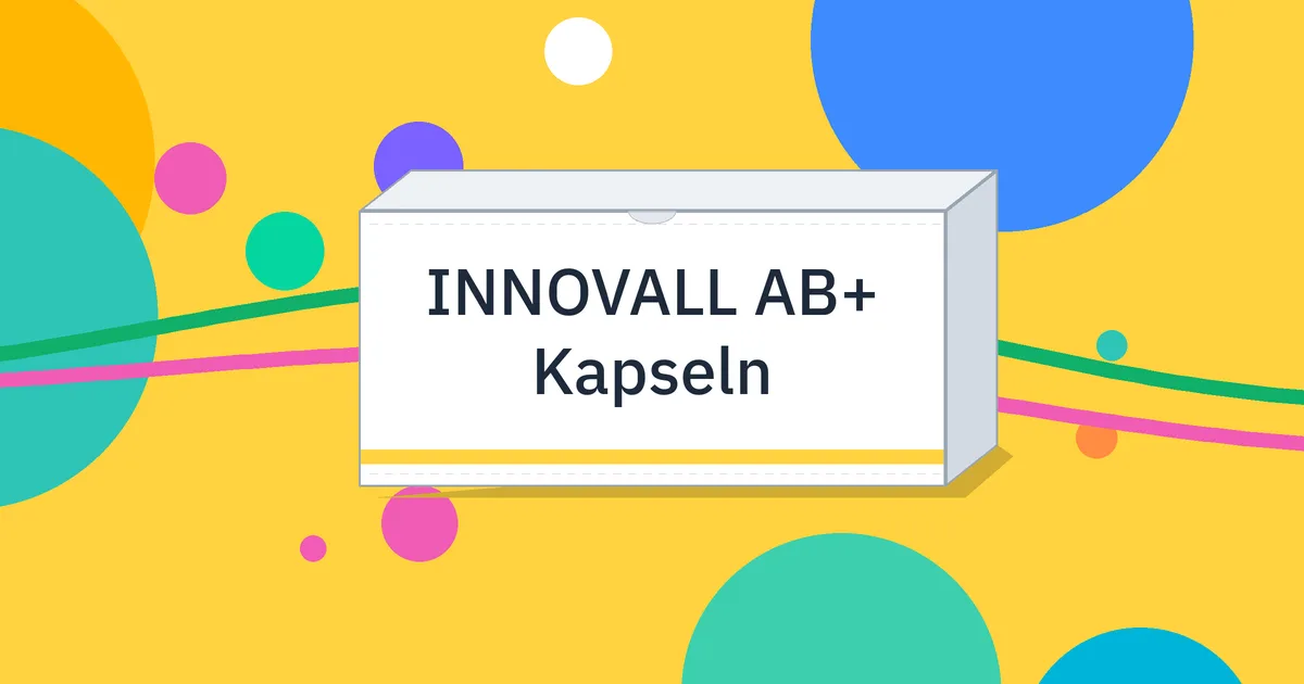 Symbolbild: Packung mit der Aufschrift INNOVALL AB+ Kapseln (PZN 17263896) – Verfügbarkeit und Bezug in Apotheken in Frankfurt am Main