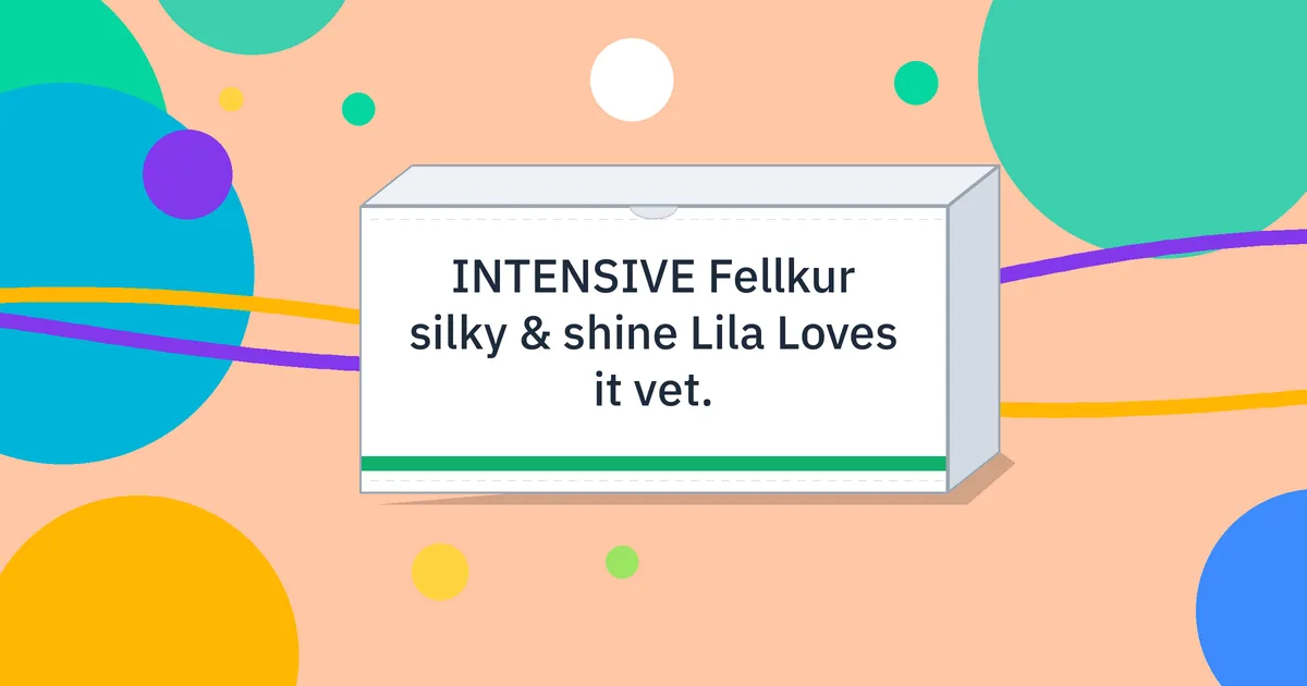 Symbolbild: Packung mit der Aufschrift INTENSIVE Fellkur silky & shine Lila Loves it vet. (PZN 12362731) – Verfügbarkeit und Bezug in Apotheken in Frankfurt am Main