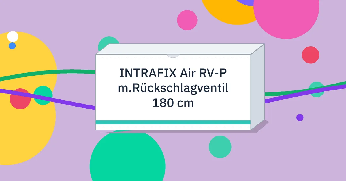 Symbolbild: Packung mit der Aufschrift INTRAFIX Air RV-P m.Rückschlagventil 180 cm (PZN 00412895) – Verfügbarkeit und Bezug in Apotheken in Frankfurt am Main