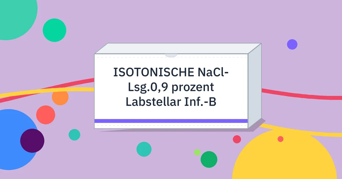 Symbolbild: Packung mit der Aufschrift ISOTONISCHE NaCl-Lsg.0,9 prozent Labstellar Inf.-B (PZN 19692176) – Verfügbarkeit und Bezug in Apotheken in Frankfurt am Main