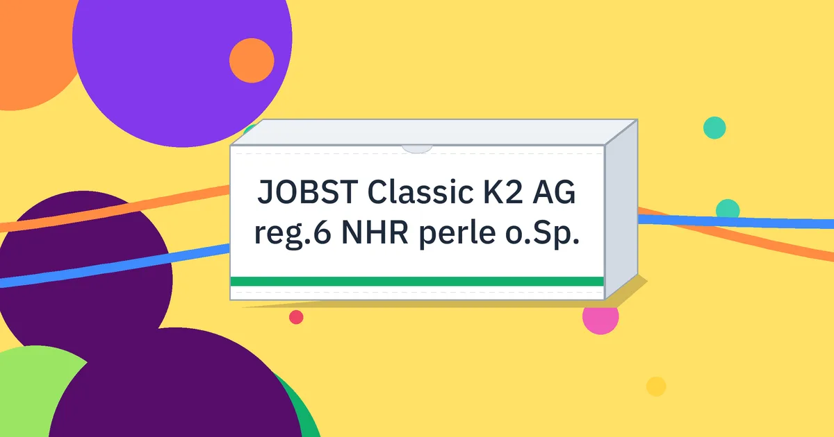 Symbolbild: Packung mit der Aufschrift JOBST Classic K2 AG reg.6 NHR perle o.Sp. (PZN 11271771) – Verfügbarkeit und Bezug in Apotheken in Frankfurt am Main