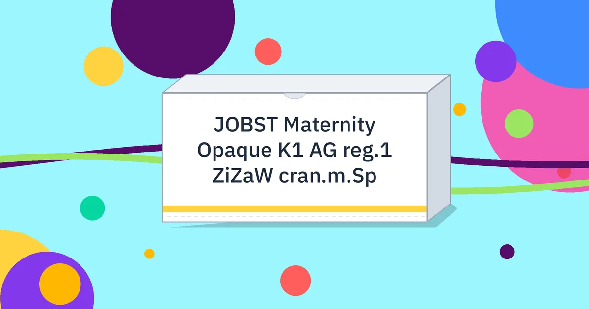 Symbolbild: Packung mit der Aufschrift JOBST Maternity Opaque K1 AG reg.1 ZiZaW cran.m.Sp (PZN 15857120) – Verfügbarkeit und Bezug in Apotheken in Frankfurt am Main