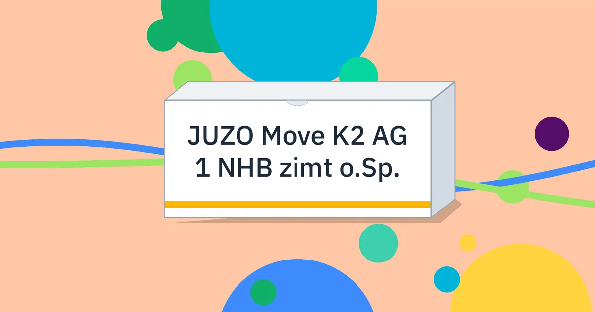 Symbolbild: Packung mit der Aufschrift JUZO Move K2 AG 1 NHB zimt o.Sp. (PZN 18525683) – Verfügbarkeit und Bezug in Apotheken in Frankfurt am Main