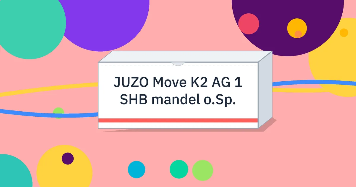Symbolbild: Packung mit der Aufschrift JUZO Move K2 AG 1 SHB mandel o.Sp. (PZN 16651550) – Verfügbarkeit und Bezug in Apotheken in Frankfurt am Main