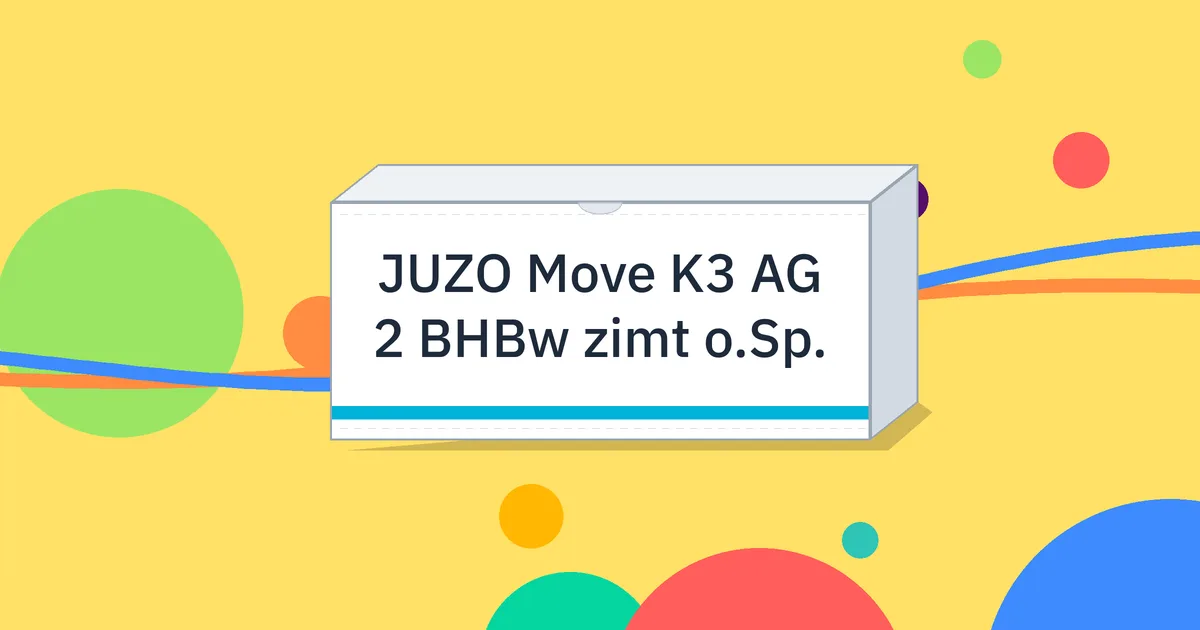 Symbolbild: Packung mit der Aufschrift JUZO Move K3 AG 2 BHBw zimt o.Sp. (PZN 18577800) – Verfügbarkeit und Bezug in Apotheken in Frankfurt am Main