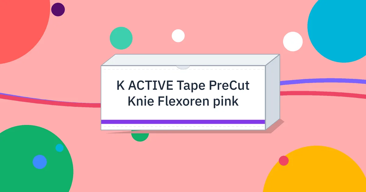 Symbolbild: Packung mit der Aufschrift K ACTIVE Tape PreCut Knie Flexoren pink (PZN 06936553) – Verfügbarkeit und Bezug in Apotheken in Frankfurt am Main