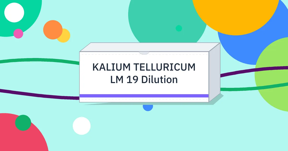 Symbolbild: Packung mit der Aufschrift KALIUM TELLURICUM LM 19 Dilution (PZN 12927305) – Verfügbarkeit und Bezug in Apotheken in Frankfurt am Main