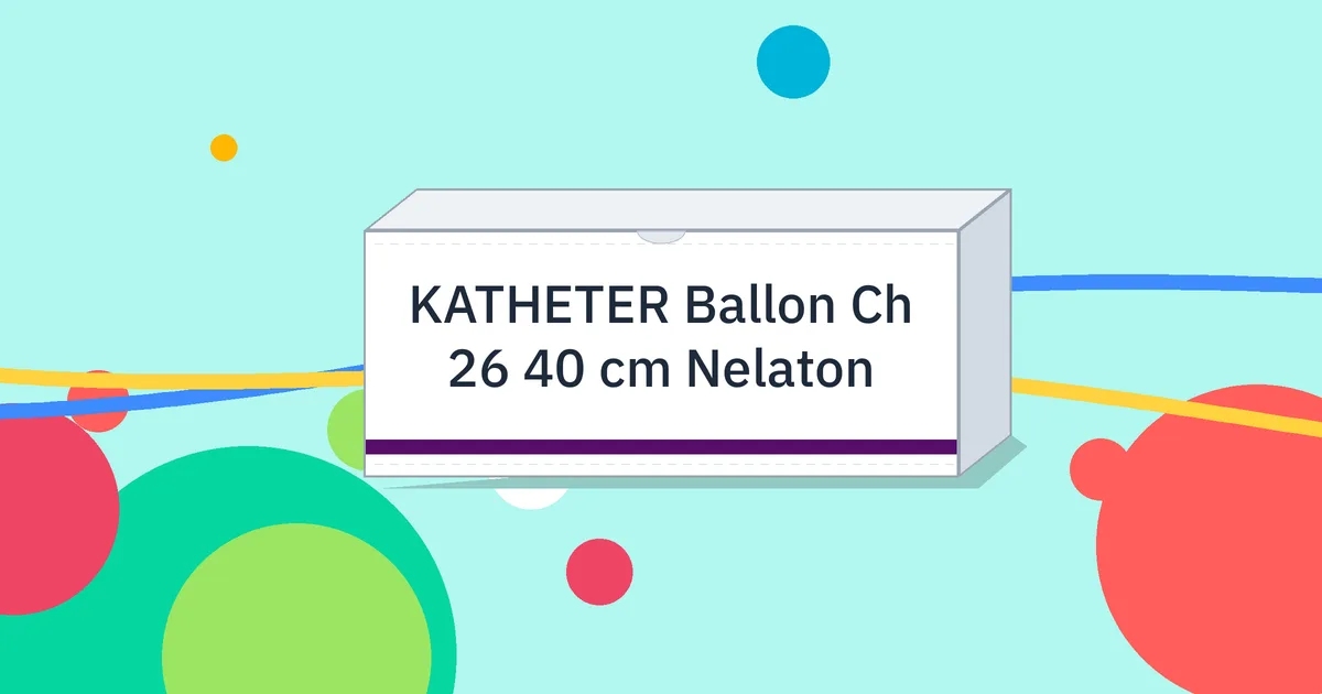Symbolbild: Packung mit der Aufschrift KATHETER Ballon Ch 26 40 cm Nelaton (PZN 01730456) – Verfügbarkeit und Bezug in Apotheken in Frankfurt am Main