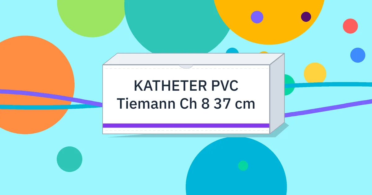 Symbolbild: Packung mit der Aufschrift KATHETER PVC Tiemann Ch 8 37 cm (PZN 10085374) – Verfügbarkeit und Bezug in Apotheken in Frankfurt am Main