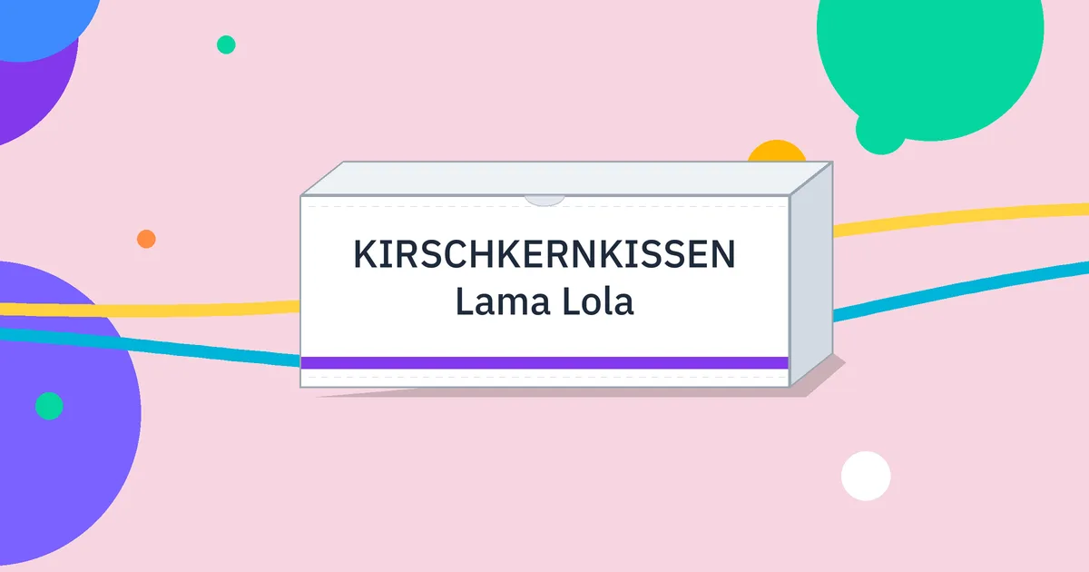 Symbolbild: Packung mit der Aufschrift KIRSCHKERNKISSEN Lama Lola (PZN 18128887) – Verfügbarkeit und Bezug in Apotheken in Frankfurt am Main