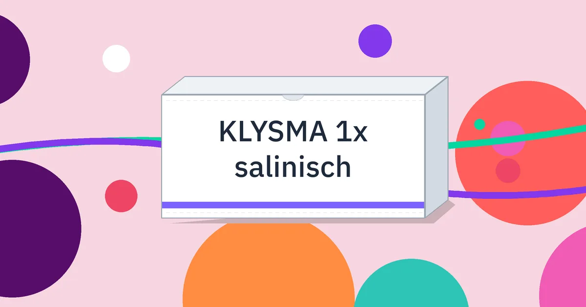 Symbolbild: Packung mit der Aufschrift KLYSMA 1x salinisch (PZN 01653804) – Verfügbarkeit und Bezug in Apotheken in Frankfurt am Main