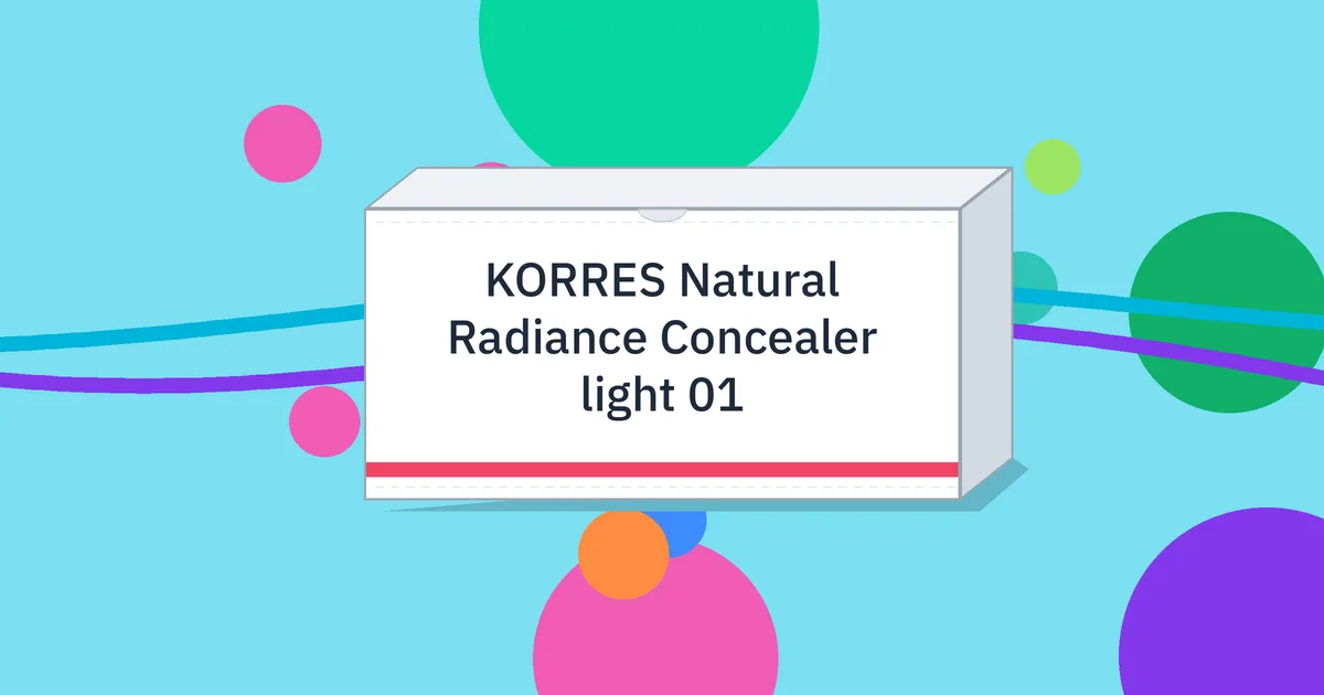 Symbolbild: Packung mit der Aufschrift KORRES Natural Radiance Concealer light 01 (PZN 19899173) – Verfügbarkeit und Bezug in Apotheken in Frankfurt am Main