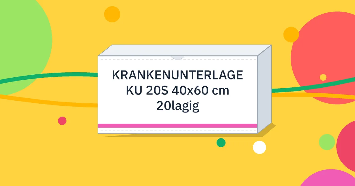Symbolbild: Packung mit der Aufschrift KRANKENUNTERLAGE KU 20S 40x60 cm 20lagig (PZN 00163802) – Verfügbarkeit und Bezug in Apotheken in Frankfurt am Main