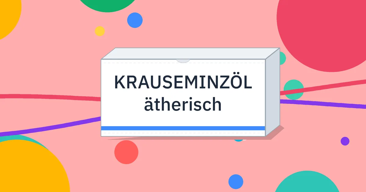 Symbolbild: Packung mit der Aufschrift KRAUSEMINZÖL ätherisch (PZN 16328062) – Verfügbarkeit und Bezug in Apotheken in Frankfurt am Main