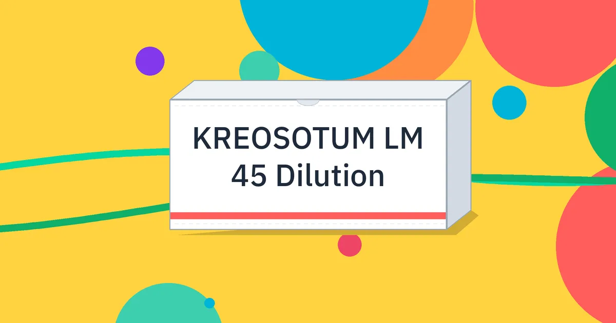 Symbolbild: Packung mit der Aufschrift KREOSOTUM LM 45 Dilution (PZN 12928256) – Verfügbarkeit und Bezug in Apotheken in Frankfurt am Main
