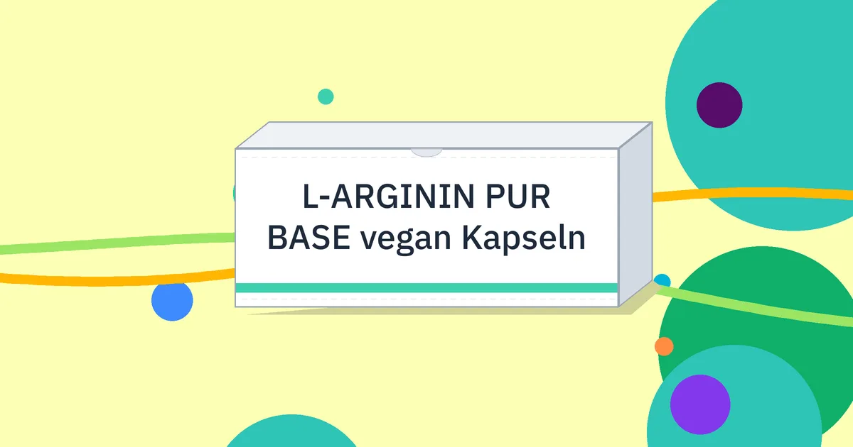Symbolbild: Packung mit der Aufschrift L-ARGININ PUR BASE vegan Kapseln (PZN 16239022) – Verfügbarkeit und Bezug in Apotheken in Frankfurt am Main