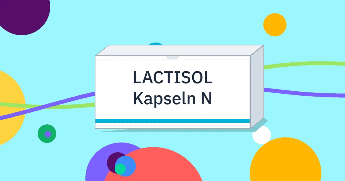Symbolbild: Packung mit der Aufschrift LACTISOL Kapseln N (PZN 14300763) – Verfügbarkeit und Bezug in Apotheken in Frankfurt am Main