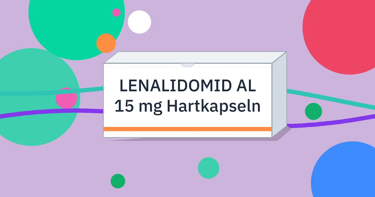 Symbolbild: Packung mit der Aufschrift LENALIDOMID AL 15 mg Hartkapseln (PZN 18105509) – Verfügbarkeit und Bezug in Apotheken in Frankfurt am Main