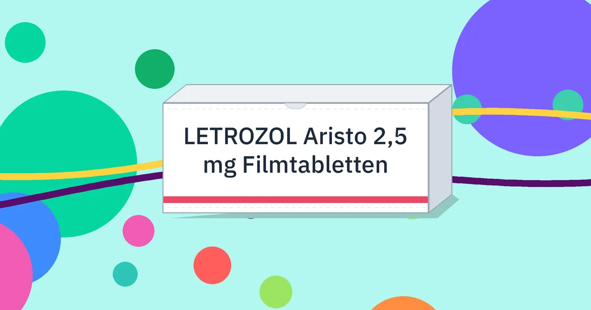 Symbolbild: Packung mit der Aufschrift LETROZOL Aristo 2,5 mg Filmtabletten (PZN 07797409) – Verfügbarkeit und Bezug in Apotheken in Frankfurt am Main