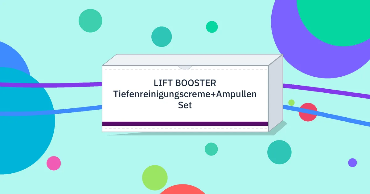 Symbolbild: Packung mit der Aufschrift LIFT BOOSTER Tiefenreinigungscreme+Ampullen Set (PZN 20053926) – Verfügbarkeit und Bezug in Apotheken in Frankfurt am Main
