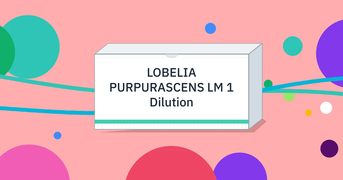 Symbolbild: Packung mit der Aufschrift LOBELIA PURPURASCENS LM 1 Dilution (PZN 13534186) – Verfügbarkeit und Bezug in Apotheken in Frankfurt am Main