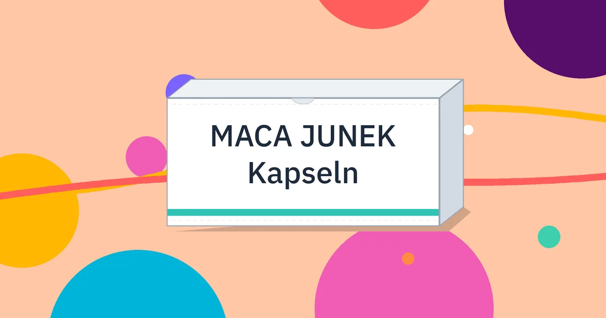 Symbolbild: Packung mit der Aufschrift MACA JUNEK Kapseln (PZN 10396737) – Verfügbarkeit und Bezug in Apotheken in Frankfurt am Main