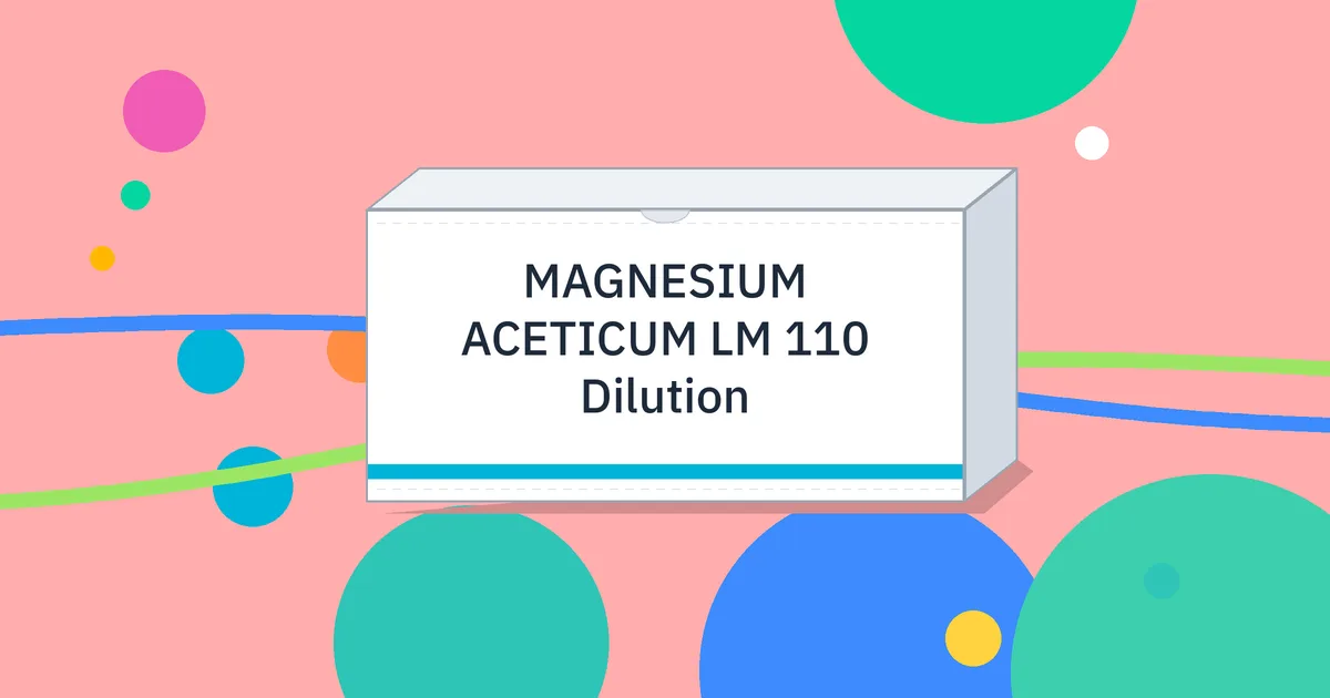 Symbolbild: Packung mit der Aufschrift MAGNESIUM ACETICUM LM 110 Dilution (PZN 12935954) – Verfügbarkeit und Bezug in Apotheken in Frankfurt am Main