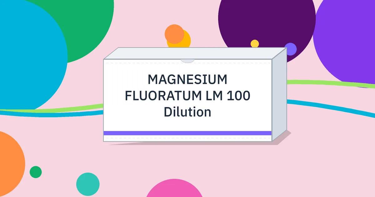 Symbolbild: Packung mit der Aufschrift MAGNESIUM FLUORATUM LM 100 Dilution (PZN 12937746) – Verfügbarkeit und Bezug in Apotheken in Frankfurt am Main