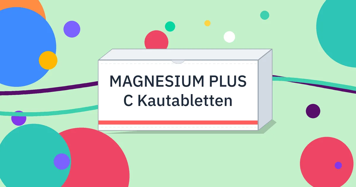 Symbolbild: Packung mit der Aufschrift MAGNESIUM PLUS C Kautabletten (PZN 12902216) – Verfügbarkeit und Bezug in Apotheken in Frankfurt am Main