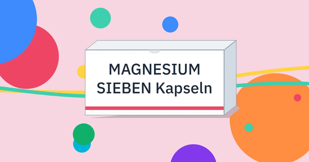Symbolbild: Packung mit der Aufschrift MAGNESIUM SIEBEN Kapseln (PZN 18771181) – Verfügbarkeit und Bezug in Apotheken in Frankfurt am Main
