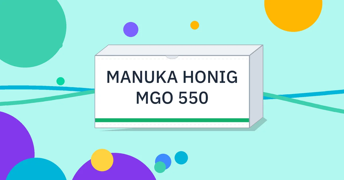 Symbolbild: Packung mit der Aufschrift MANUKA HONIG MGO 550 (PZN 10837265) – Verfügbarkeit und Bezug in Apotheken in Frankfurt am Main