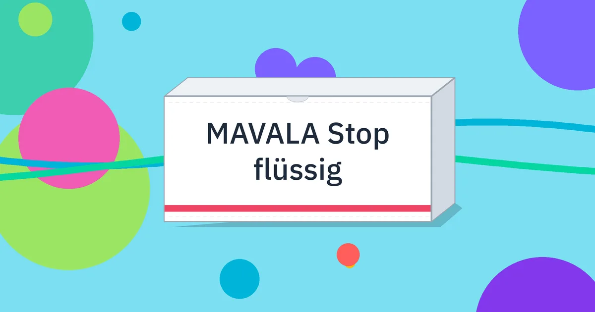 Symbolbild: Packung mit der Aufschrift MAVALA Stop flüssig (PZN 06153041) – Verfügbarkeit und Bezug in Apotheken in Frankfurt am Main