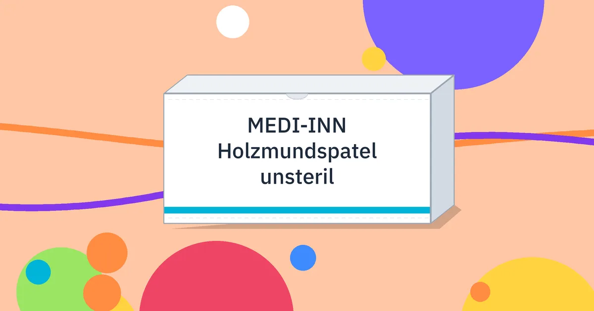 Symbolbild: Packung mit der Aufschrift MEDI-INN Holzmundspatel unsteril (PZN 10824239) – Verfügbarkeit und Bezug in Apotheken in Frankfurt am Main