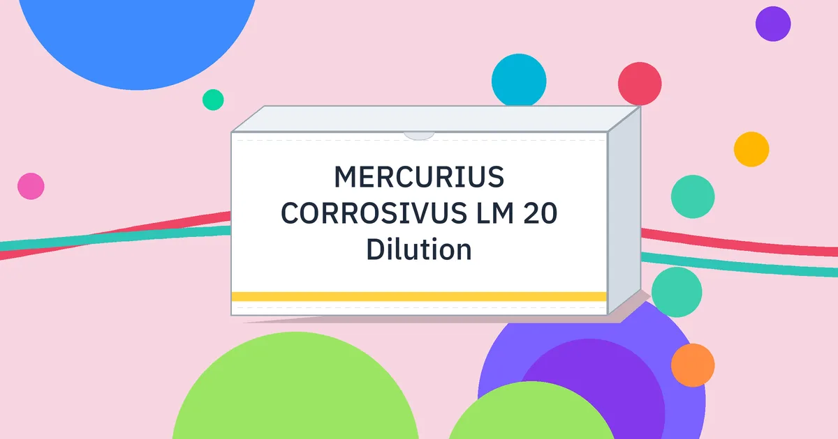 Symbolbild: Packung mit der Aufschrift MERCURIUS CORROSIVUS LM 20 Dilution (PZN 12950020) – Verfügbarkeit und Bezug in Apotheken in Frankfurt am Main