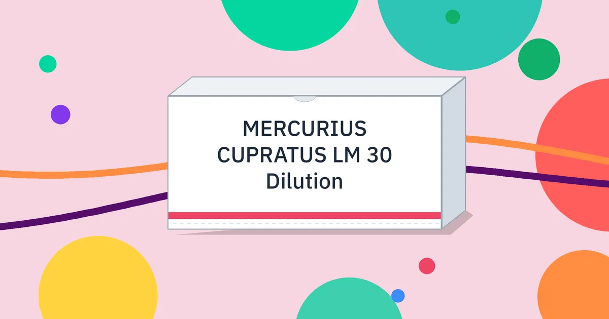Symbolbild: Packung mit der Aufschrift MERCURIUS CUPRATUS LM 30 Dilution (PZN 12950617) – Verfügbarkeit und Bezug in Apotheken in Frankfurt am Main