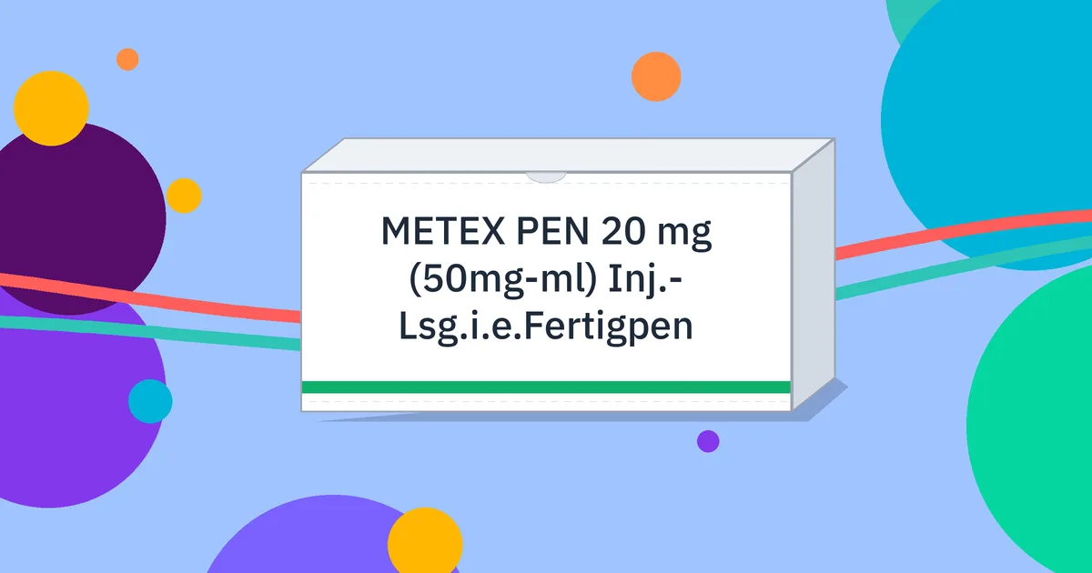 Symbolbild: Packung mit der Aufschrift METEX PEN 20 mg (50mg-ml) Inj.-Lsg.i.e.Fertigpen (PZN 09668372) – Verfügbarkeit und Bezug in Apotheken in Frankfurt am Main